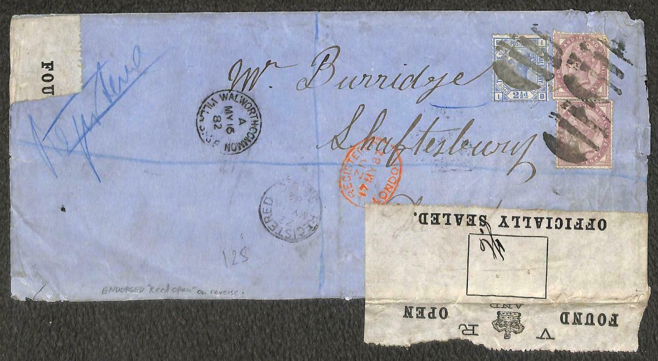 England #82 (PL 23) & 89 (X2) Stamps Type 1 British Seal Registered ...