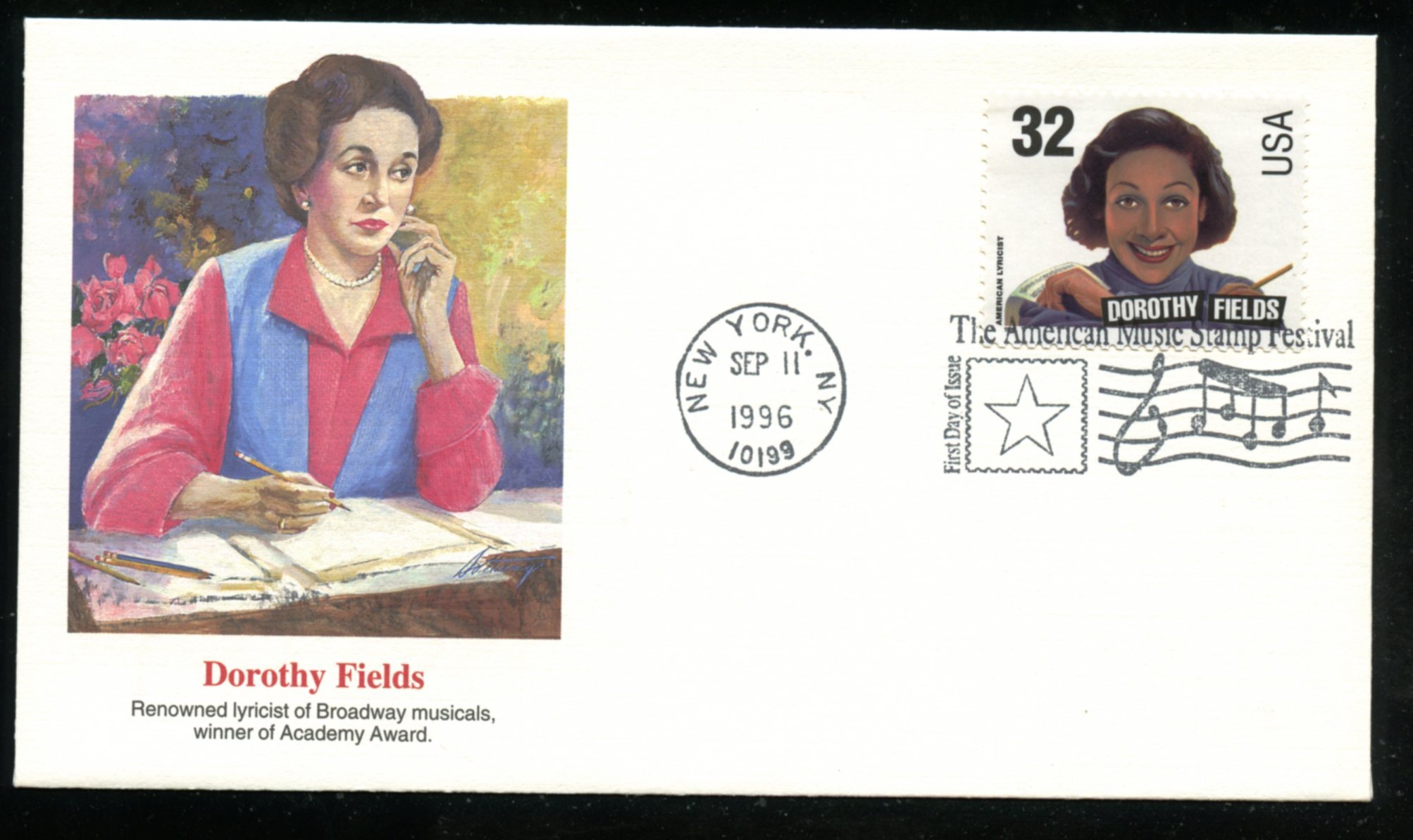 US 3102 Song Writers - Dorothy Fields UA Fleetwood cachet FDC | United ...