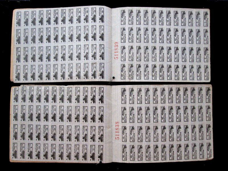 US - Wwii Ration Book Holder W/5 'Book 3' Booklets W/Stamps | United ...