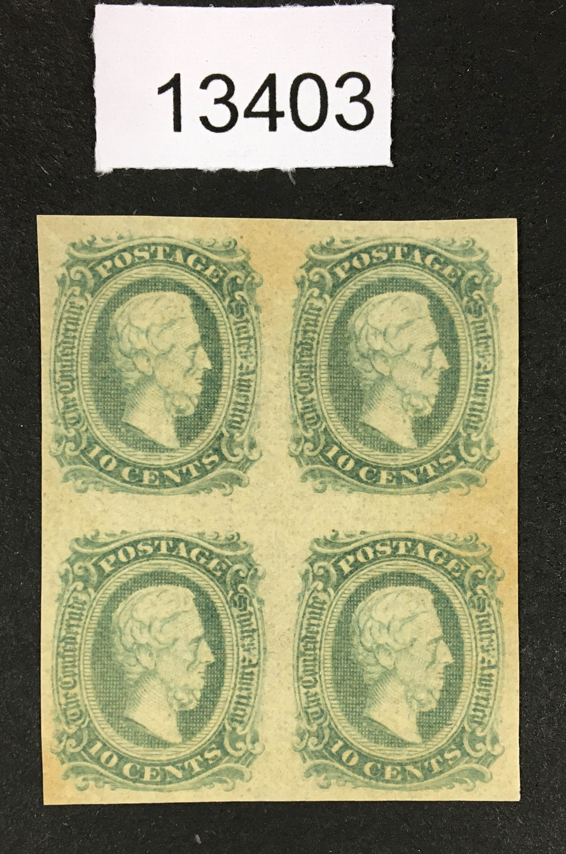 US Stamps CSA # 11c Mint OG NH Block XF+ $250++ LOT #13403 | United ...