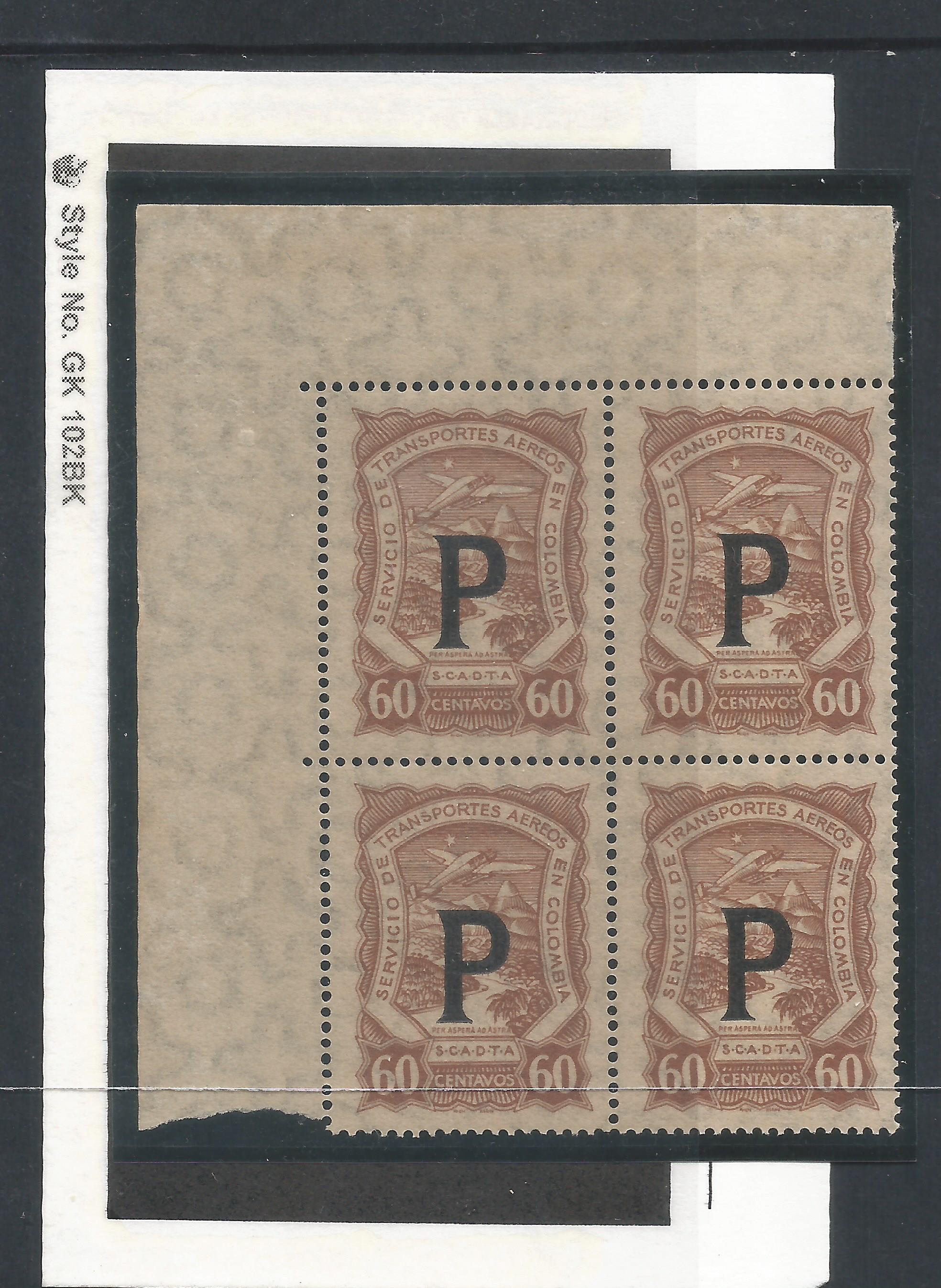 Colombia Scadta Clp63 MNH Block of 4 Scarce Panama [D5] | Central ...