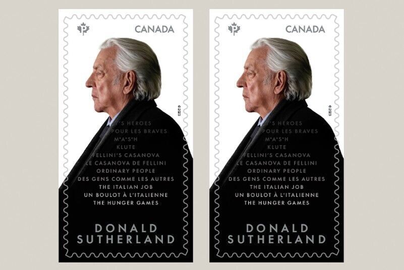 DONALD SUTHERLAND = FAMOUS ACTOR = pair - cut from booklet 2023 MNH ...