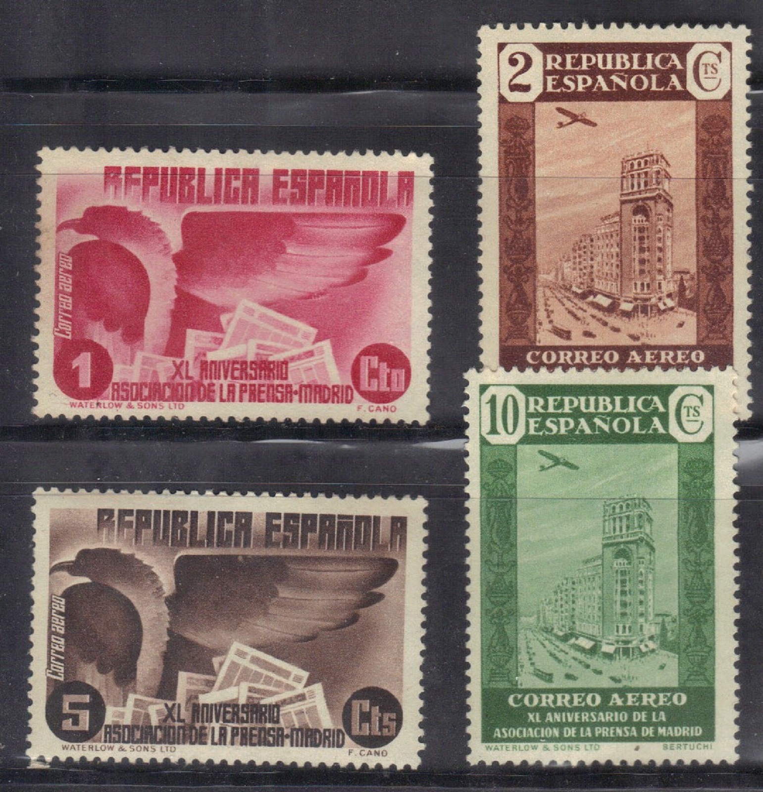 Spain Scott #C73-C76 MH 1,2,5,10C 1936 SEE Scan | Europe - Spain ...