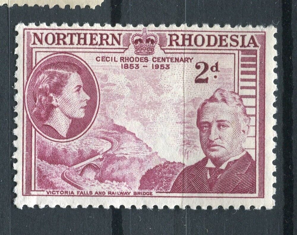 RHODESIA; NORTHERN 1953 early Rhodes issue Mint hinged 2d. value ...
