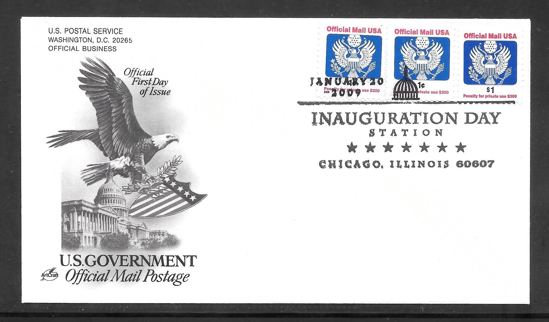 #O151 Official Barack Obama 2009 Inauguration Cover Artcraft Cachet ...