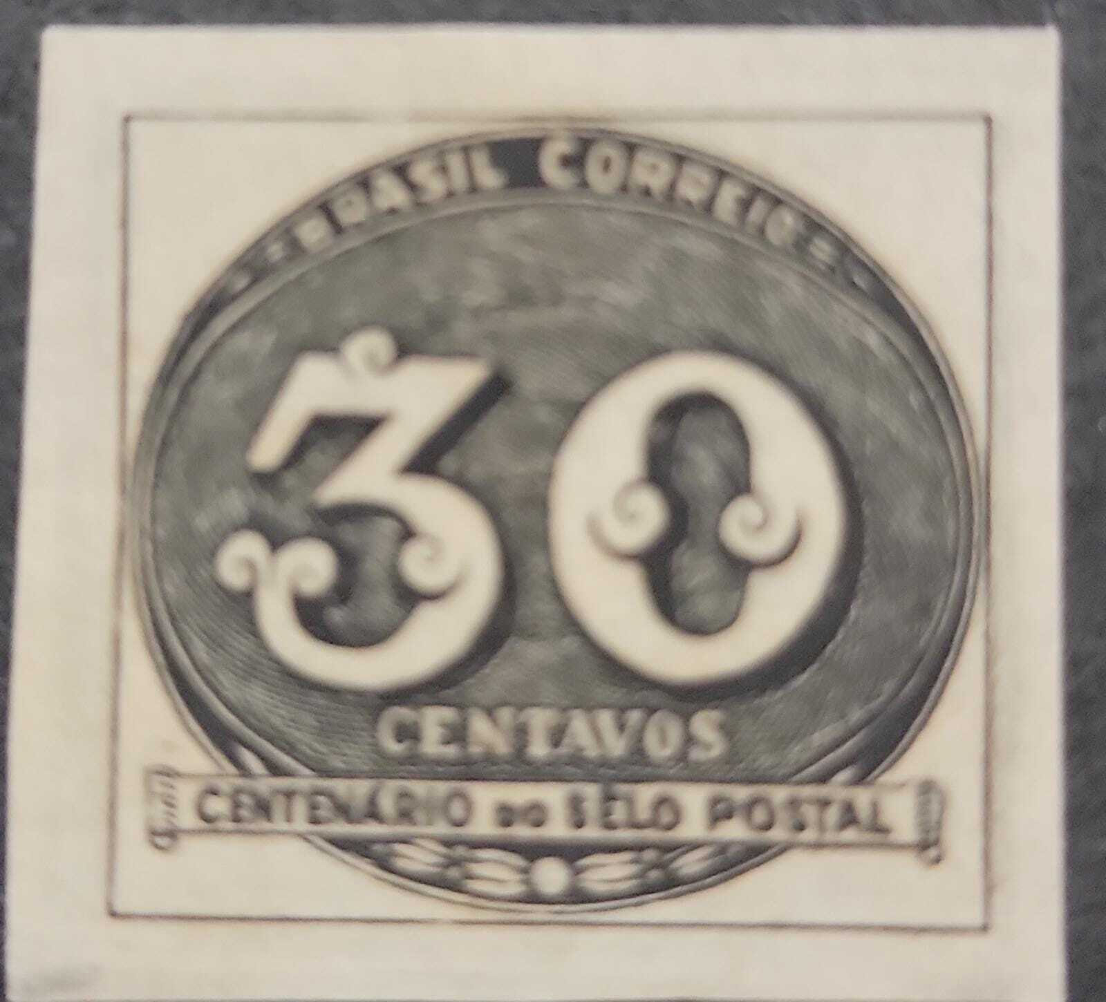 SB) 1943 Brazil. Adaptation of 1843 Bull Eye, 1st Postage Stampo of ...