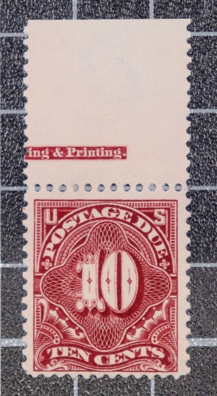 Scott J42 - 10 Cents Postage Due - OG MH - Nice Stamp PF Cert SCV $110. ...