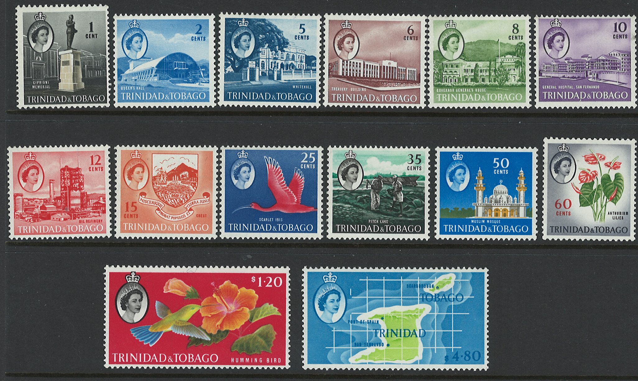 Trinidad and Tobago Scott 89-102 MNH! Complete Set! | Caribbean ...