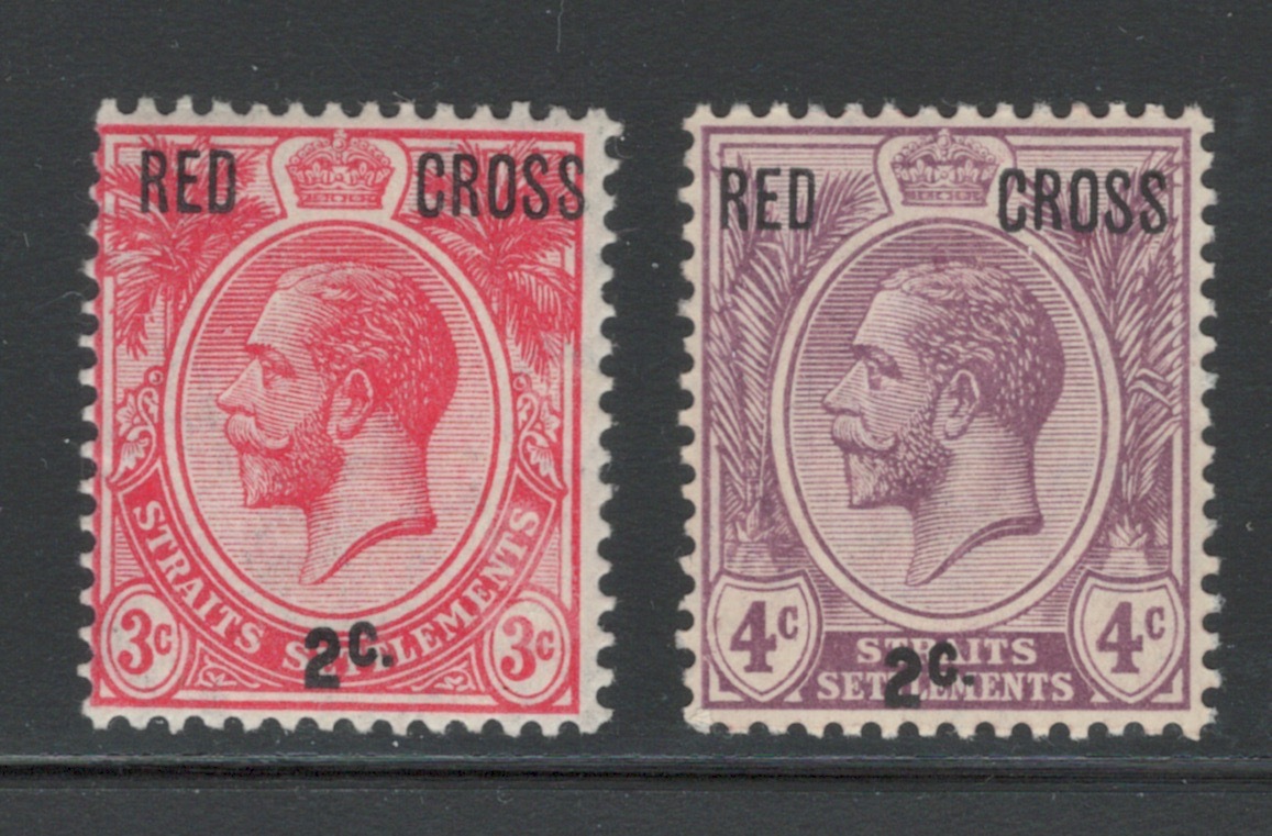 Straits Settlements 1917 Semi-Postal Scott # B1 - B2 MH | Asia ...