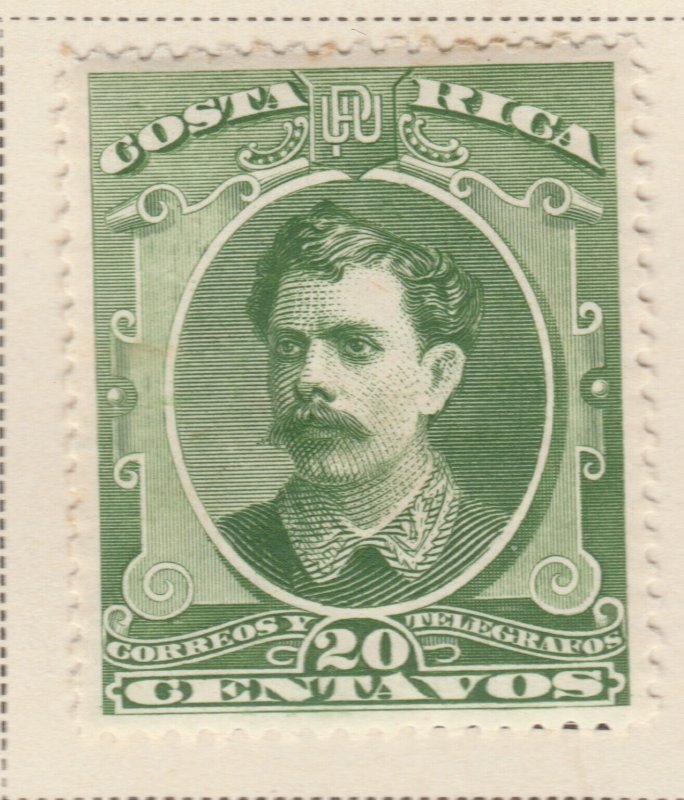 COSTA RICA President Soto Alfaro 1889 20c MH* Stamp A29P14F32060 ...