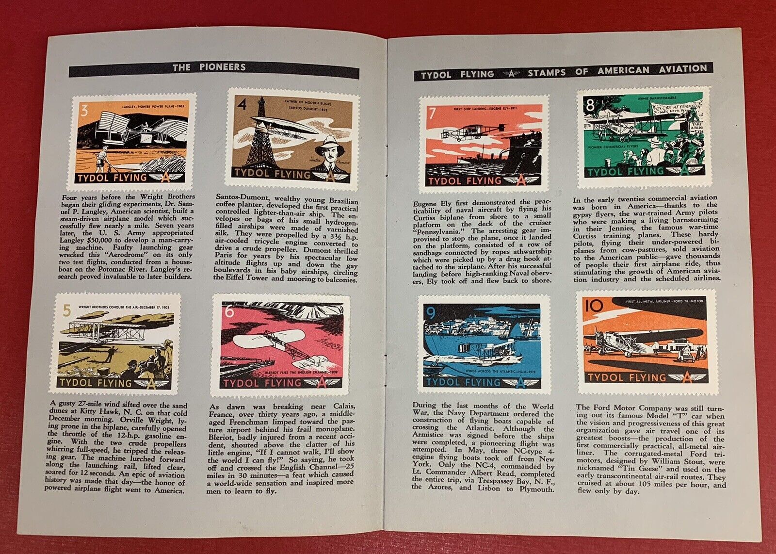 Tydol Flying, Stamp Album of American Aviation, with 47 Different ...