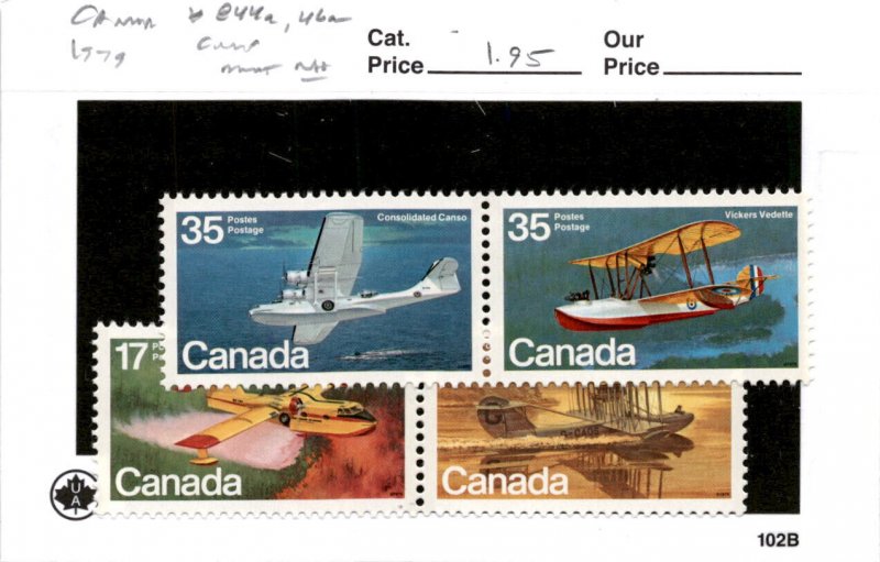 Canada, Postage Stamp, #844a, 846a Airplanes Mint NH, 1979 (AC ...