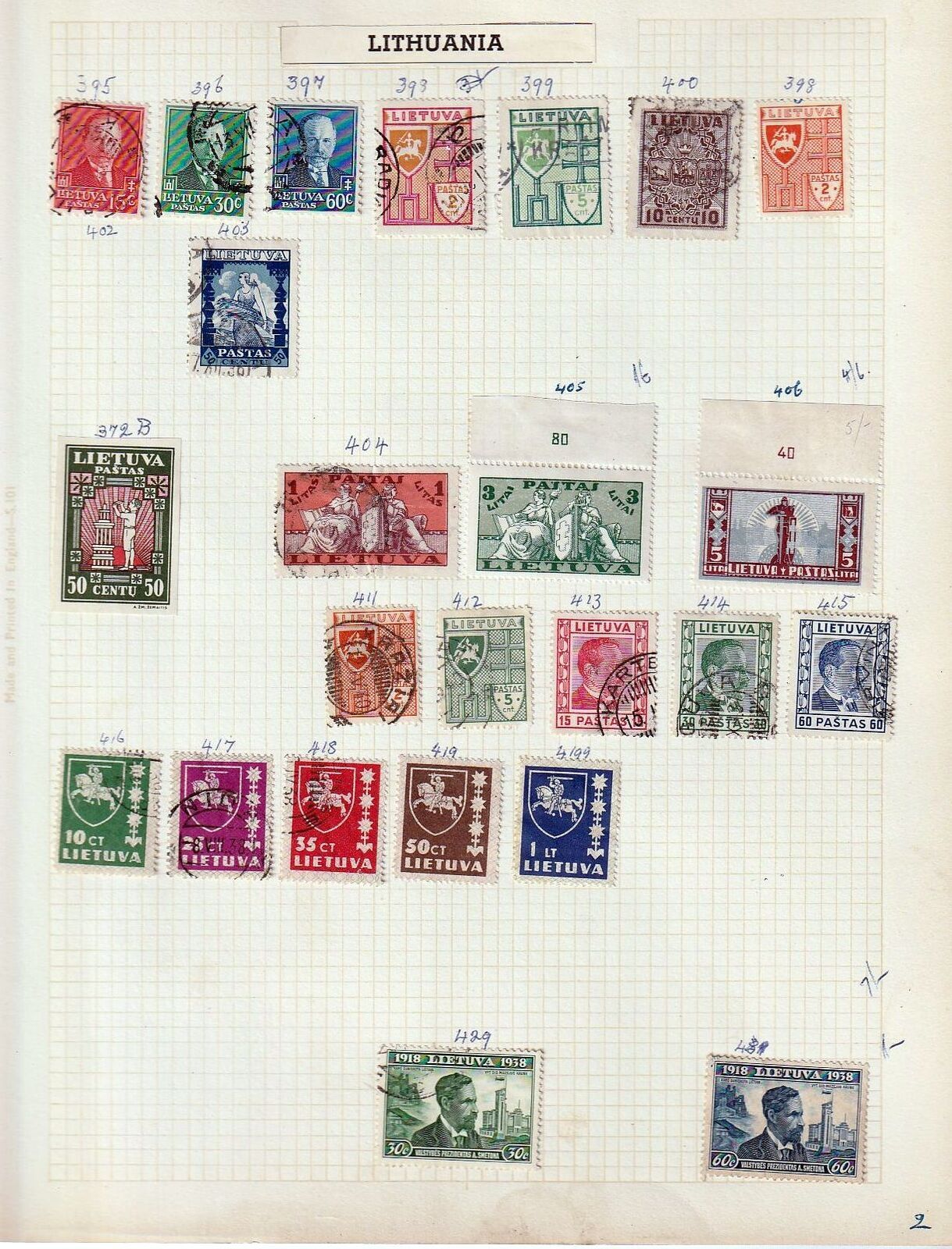 Lithuania +Occupation Memel Early/Mid M&U on Pages(Aprx 100 Items ...