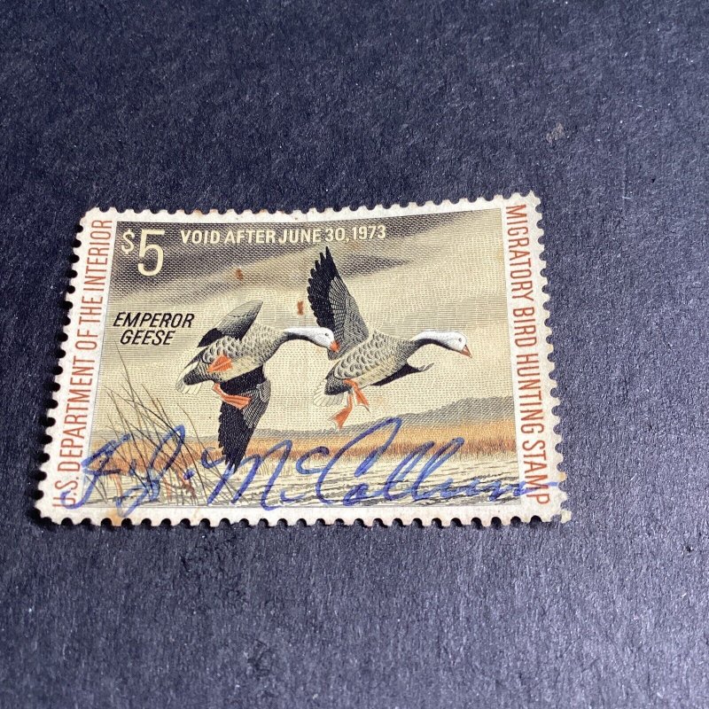 Scott#Rw39 1972 $5 Emperor Geese Duck Stamp Used-N/G-Us | United States ...