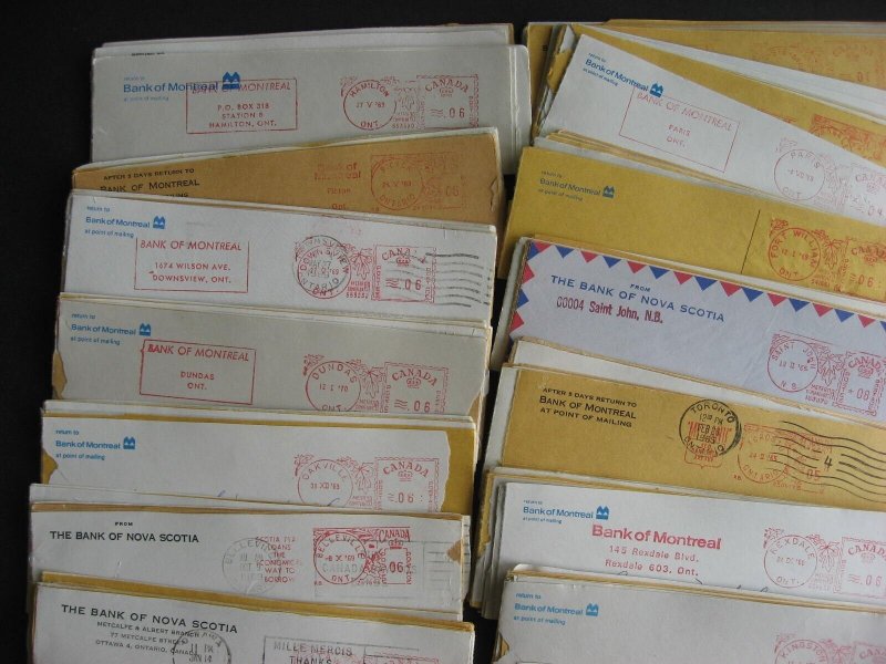 Canada 1,000 meter mail cut squares early 1960s to 1970 duplication ...