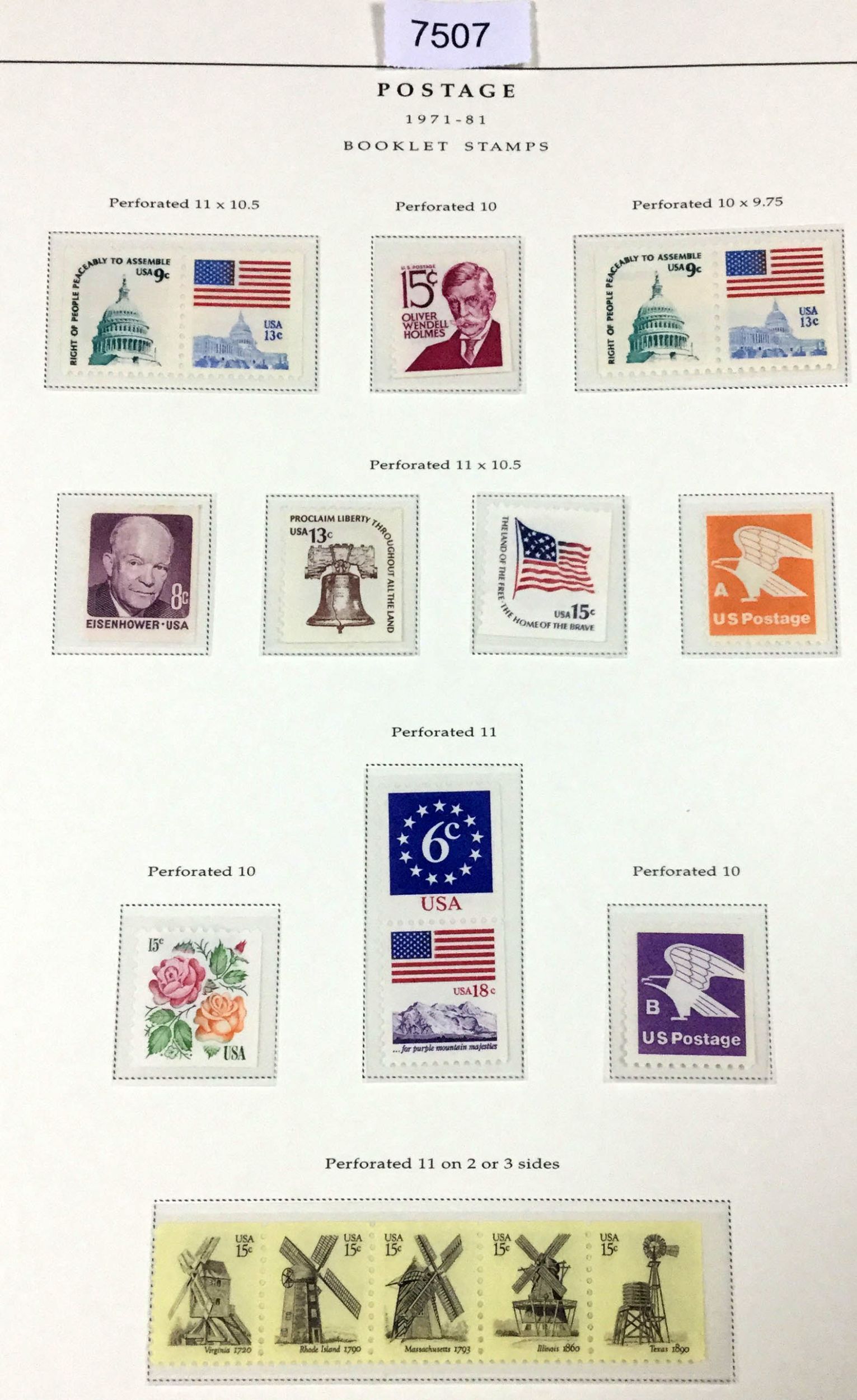 US Stamps 1971-1981 Mint OG NH Collection LOT #7507 | United States ...
