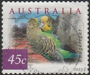 Australia #1991 2001 45c Budgerigar USED-VF-NH. | Australia & Oceania ...