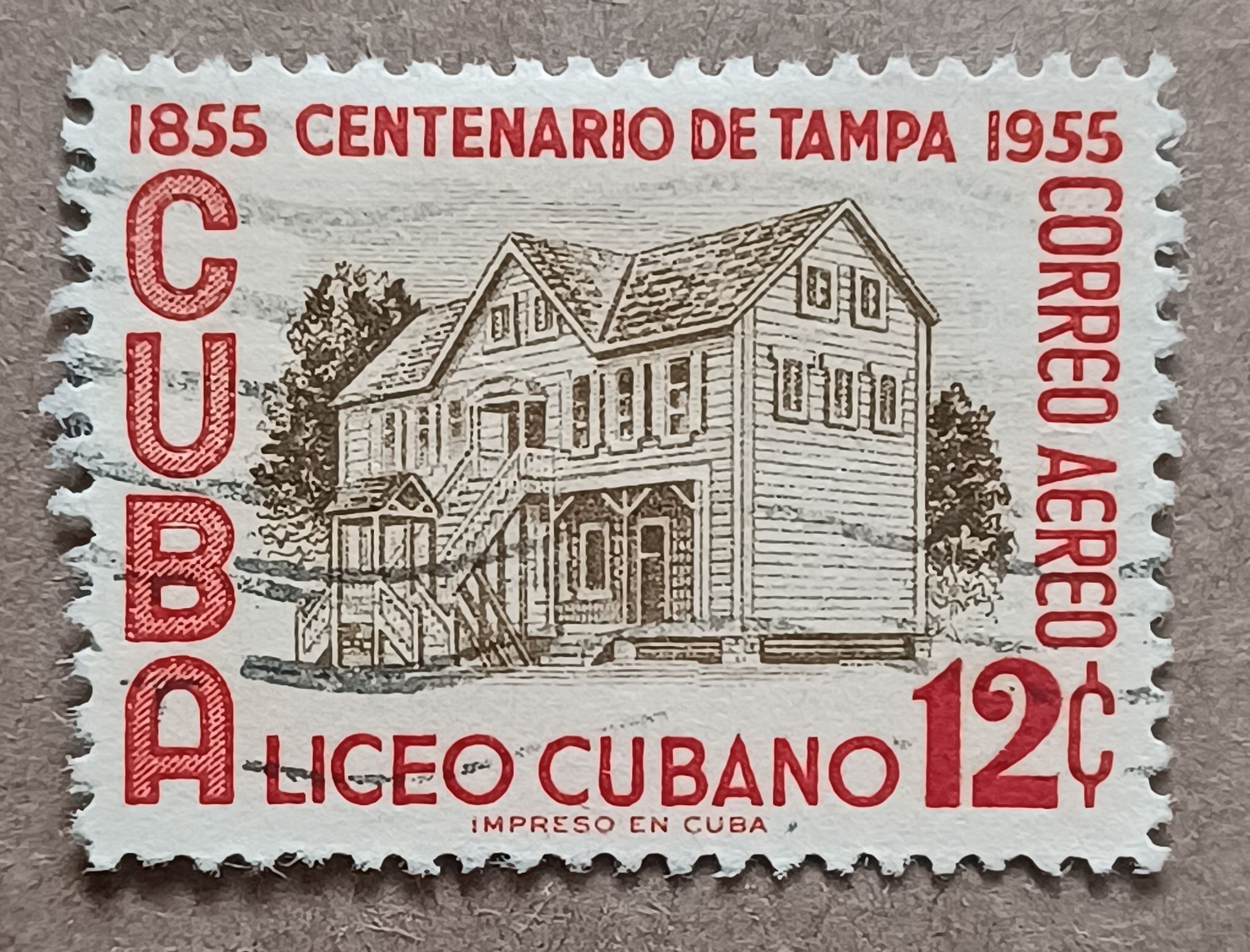 Cuba #C119 12c Cuban Museum, Tampa USED (1955) | Caribbean - Cuba, Air ...