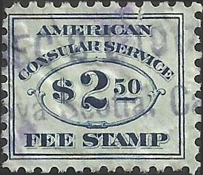 # RK12 USED Embossed Cancel FAULT | United States, Revenues - Consular ...