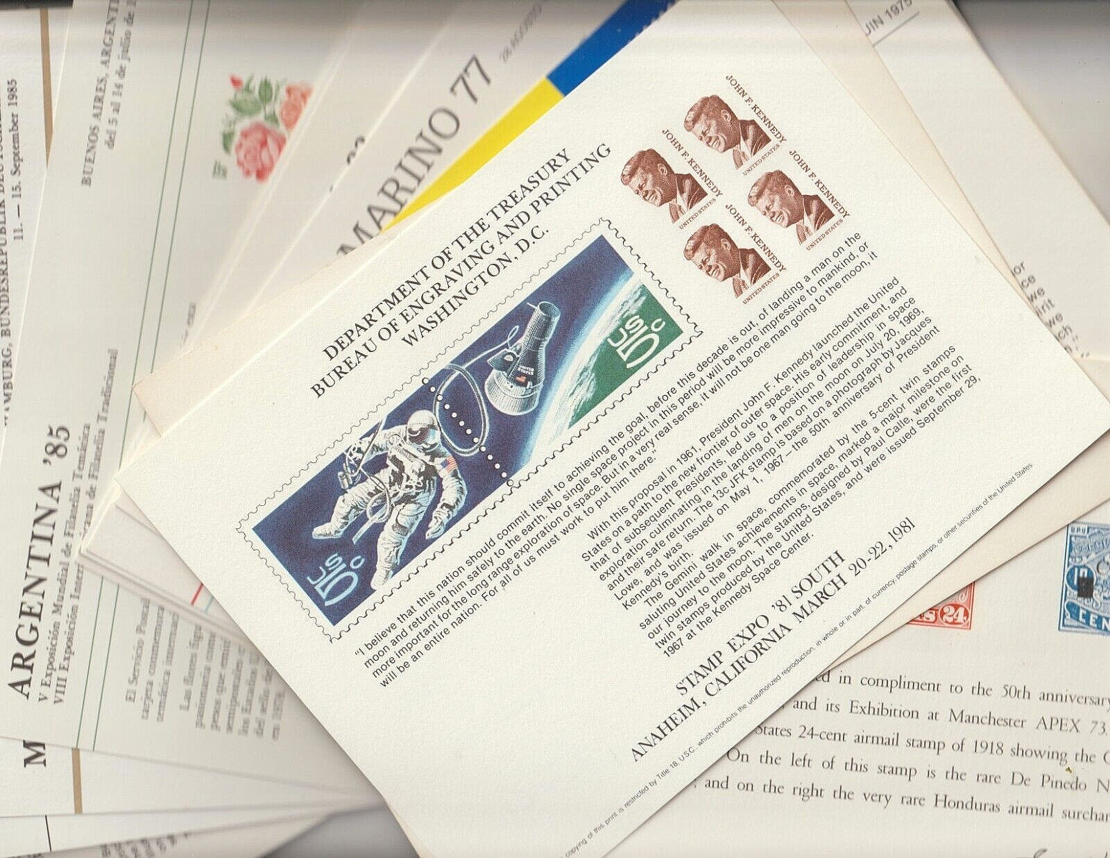 US and Worldwide Collection 28 DIFFERENT SOUVENIR SHOW CARDS 1970's ...