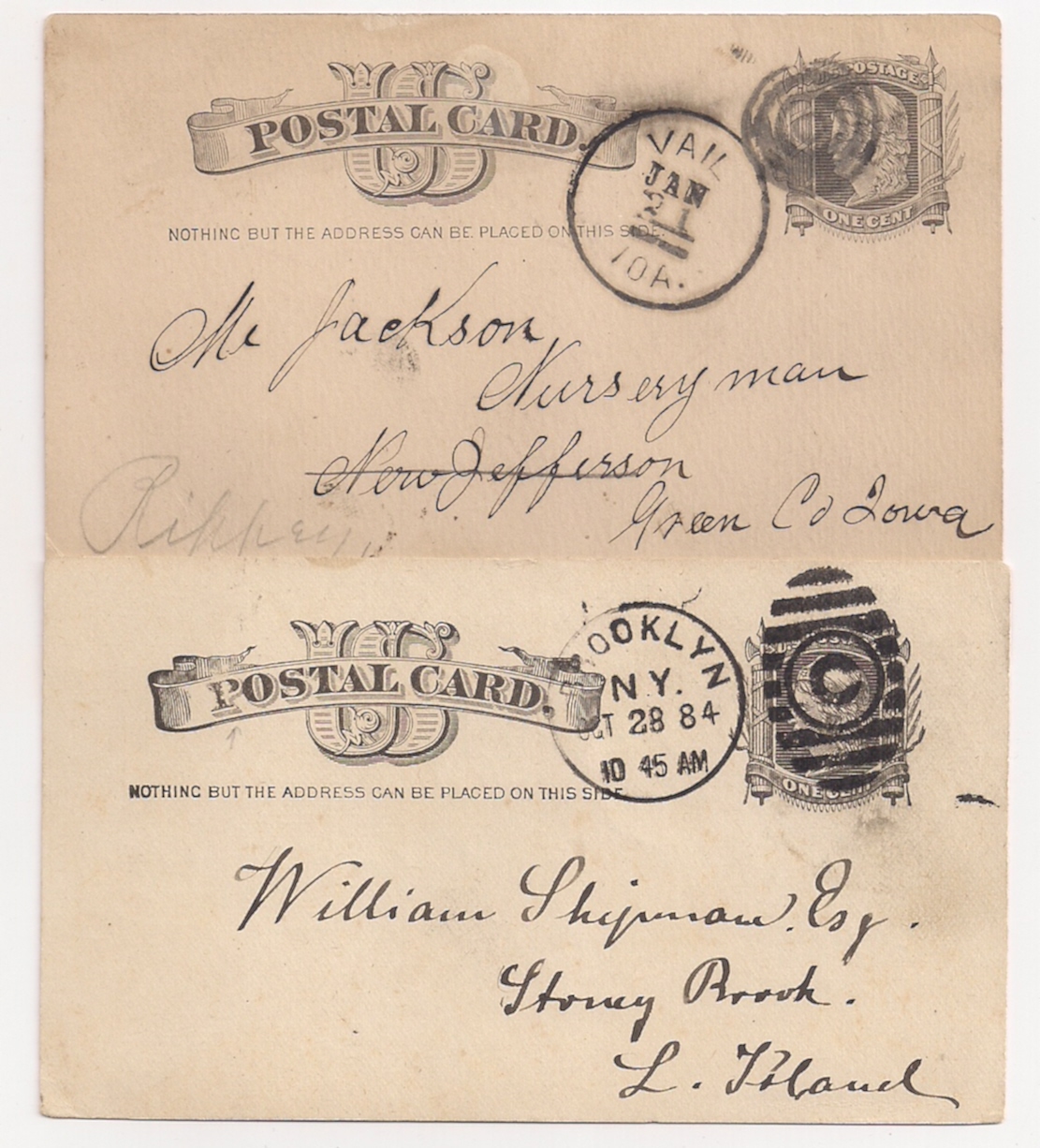 Group of Better Postal Cards FOCUSING ON VARIETIES #UX27 FOREIGN MATTER ...