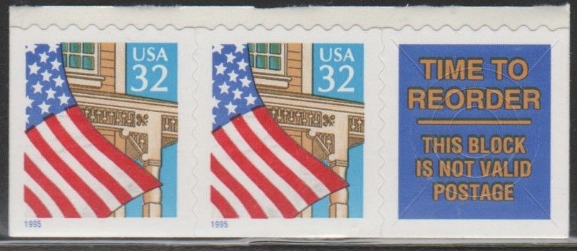 2920, Booklet Pair W/Label, "Flag over Porch" MNH, .32 cent | United ...