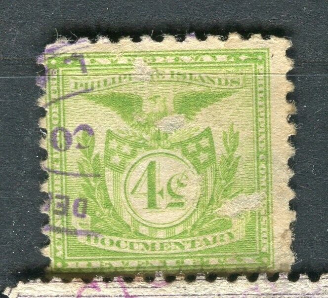 PHILIPPINES; Early 1900s Documentary Revenue used 4c. value | Asia ...