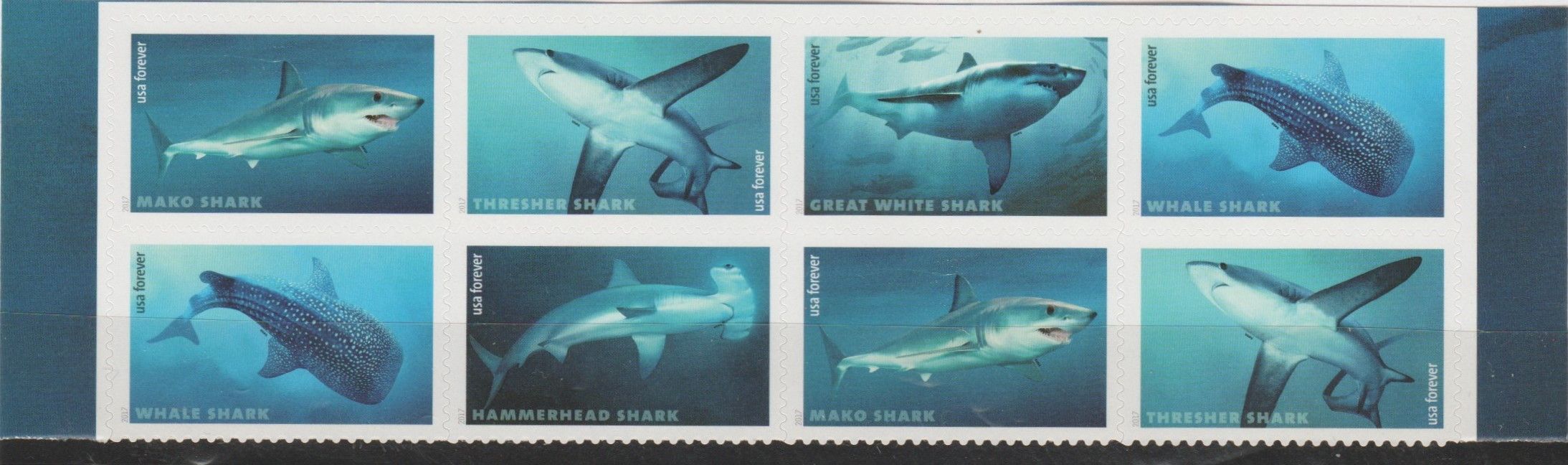 5223-27, BLK of 8. " Sharks ", MNH, Forever. | United States, General ...