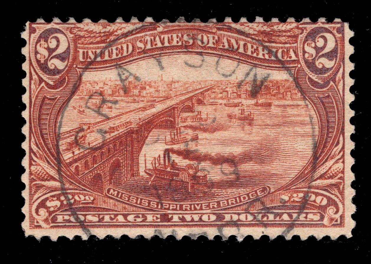 US Stamps # 293 $2 Trans-Miss Used LOT #49363 | United States, General ...