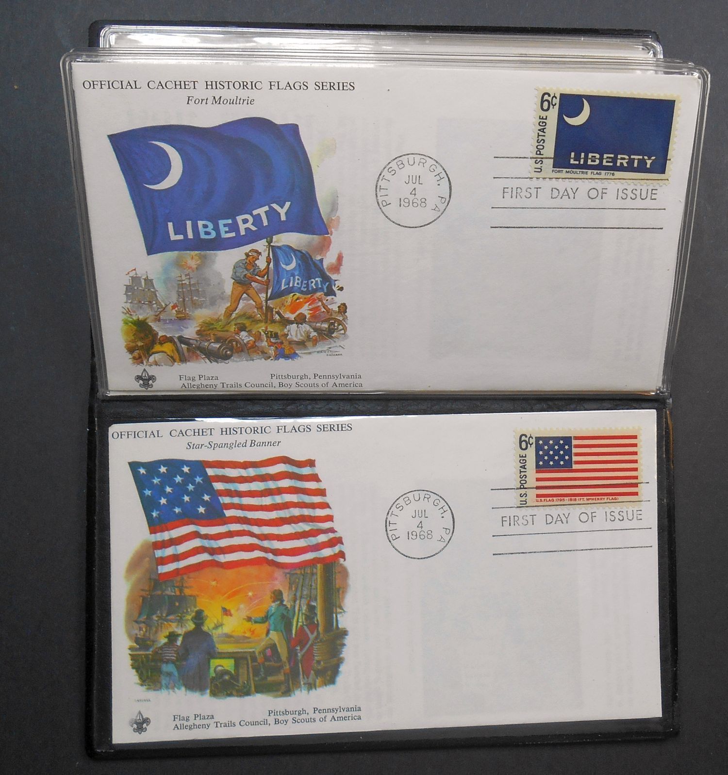 1968 Historic Flags Sc 1345-1354 set of 10 with ATCBSA Boy Scouts ...