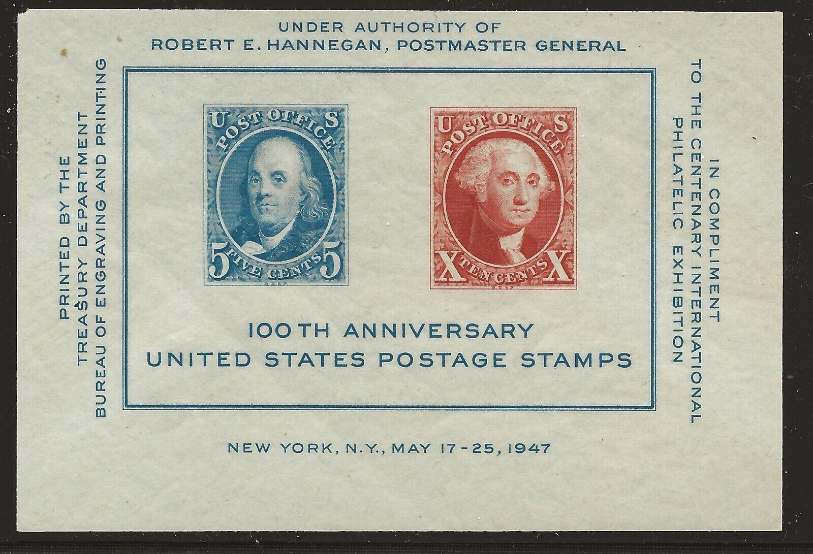 US Scott #948, Souvenir Sheet 1947 CIPEX FVF MNH | United States ...
