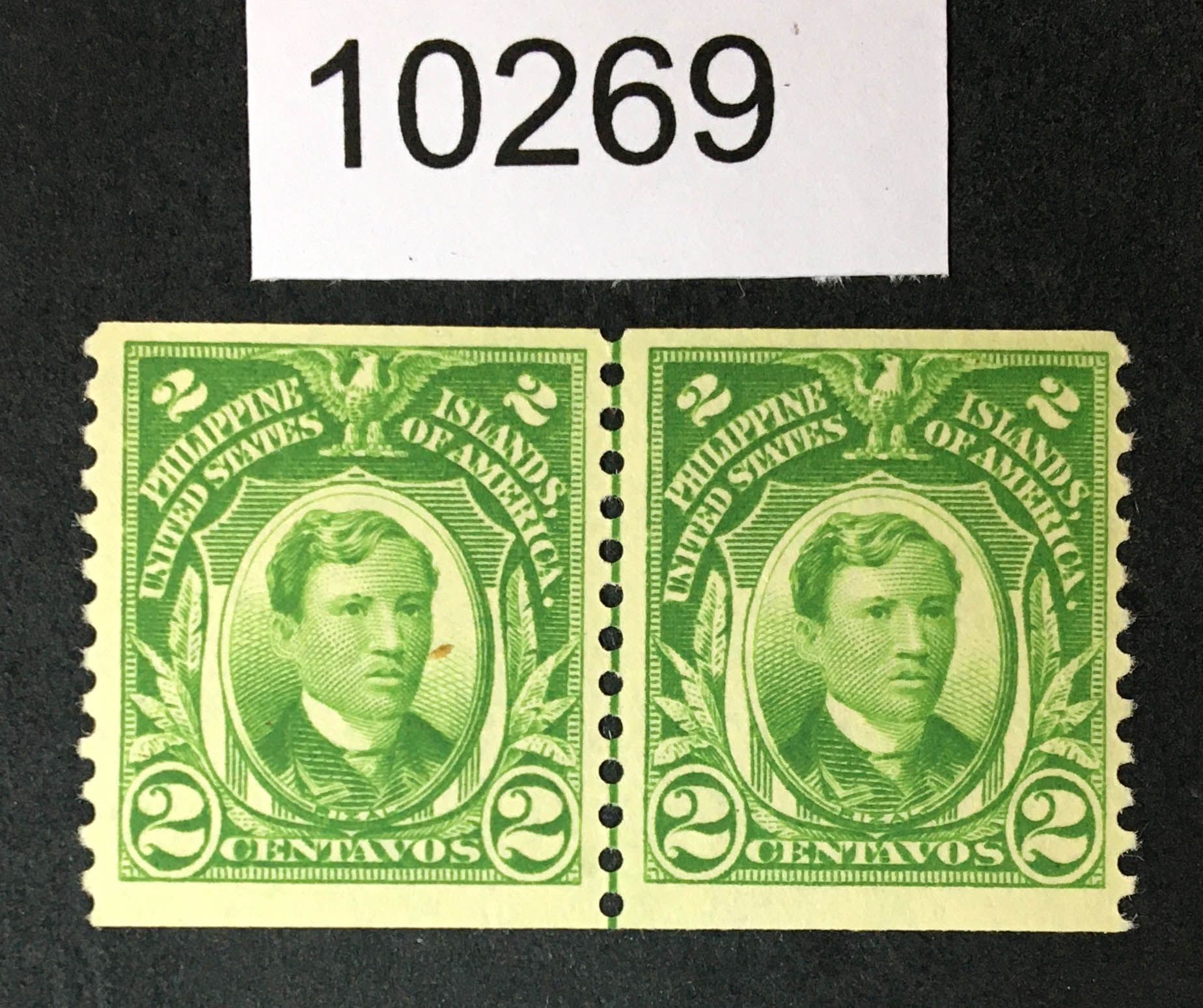 Philippines US Stamps # 326 Line Pair Mint OG NH CV. $140 LOT #10269 ...