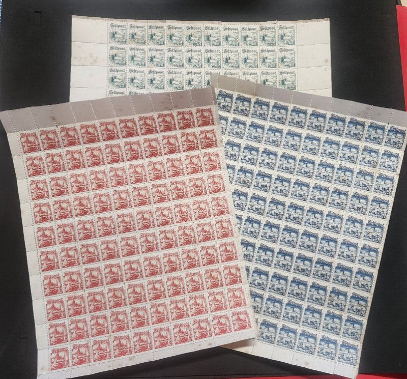 WW2 WWII Nazi German Third Reich DNSAP DANISH LEGION Feldpost sheets ...