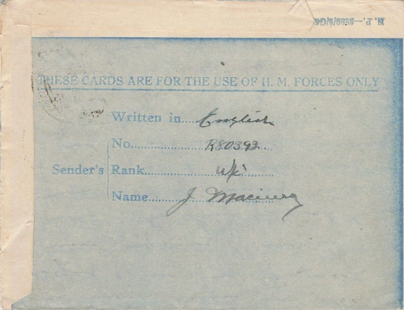 Canada 1944 2x WWII RCAF in Ceylon Censored Military Air Letter to ...