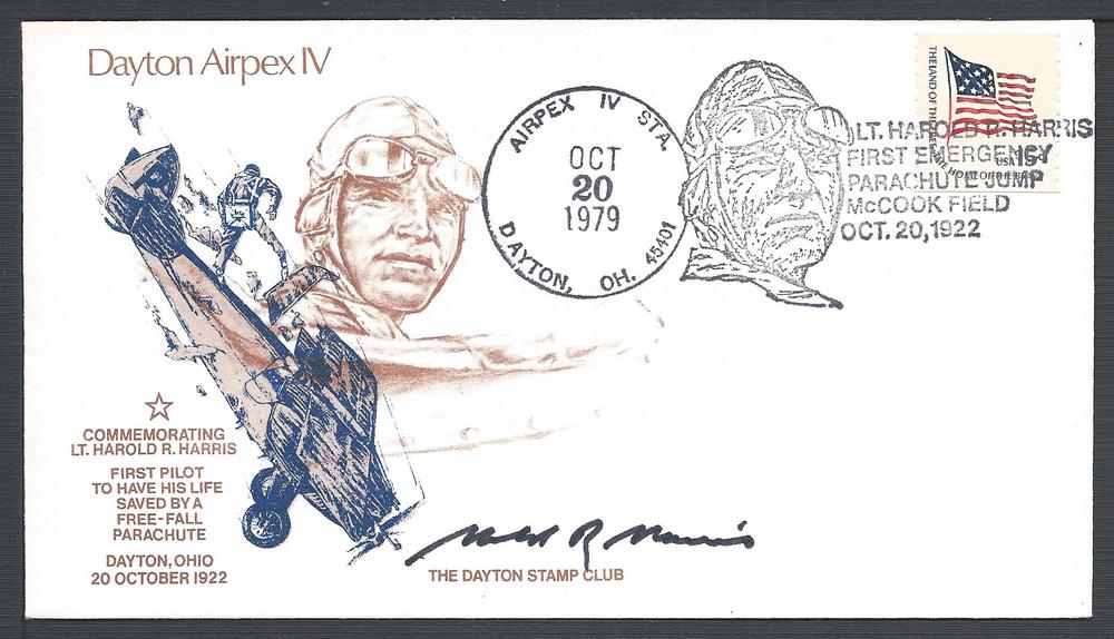 Lt. Harold R. Harris signature, Parachute & Balloon | United States ...