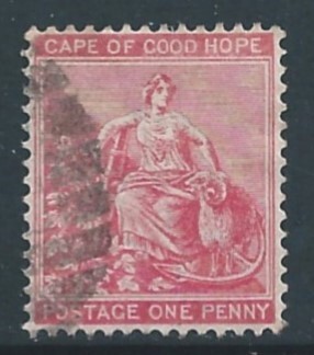 Cape Of Good Hope #25 Used 3p "Hope" & Symbols of Colony w/o Frame Line ...