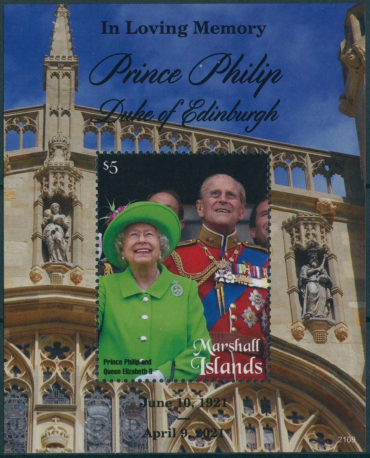 Marshall Islands 2021 MNH Royalty Stamps Prince Philip Duke of ...