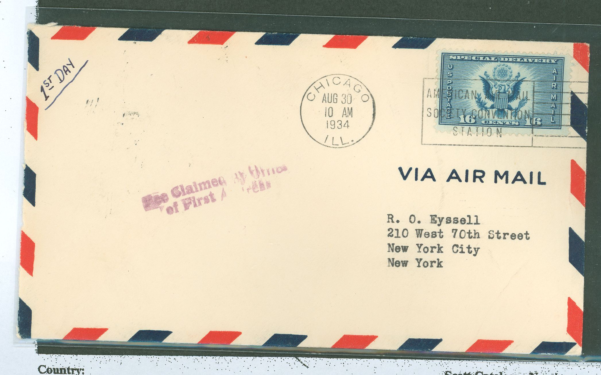 United States CE1 (APS Seller Id: 569655) | United States, Air Mail ...