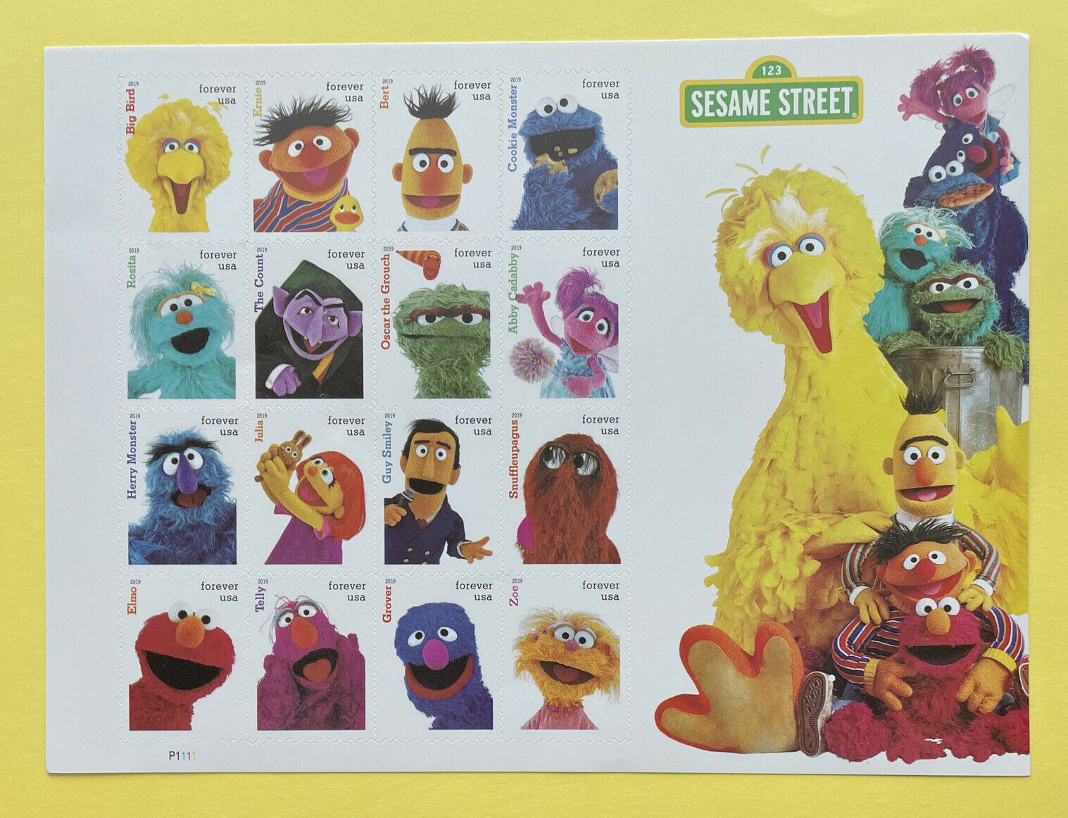 Scott #5394 SESAME STREET Sheet of 16 US Forever Stamps MNH 2019 ...