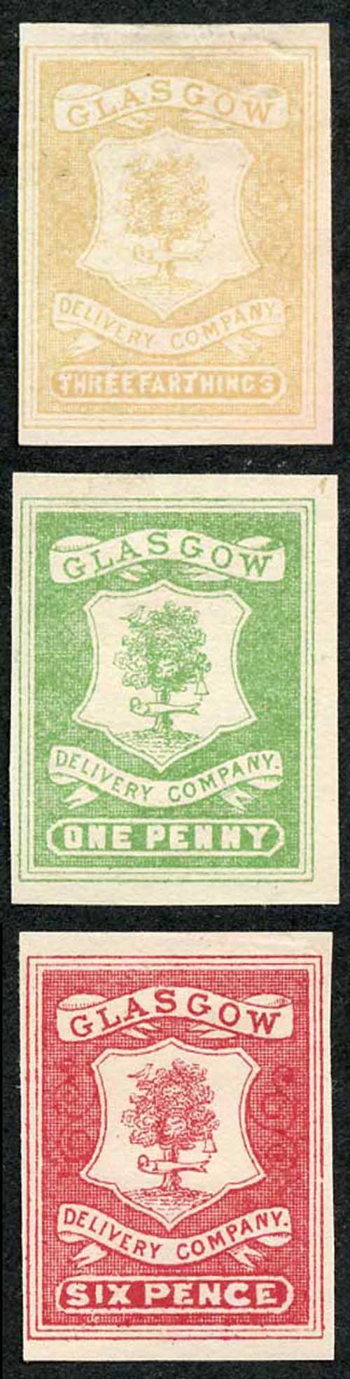 Sellos de entrega circular de Glasgow tres falsificaciones | Great ...