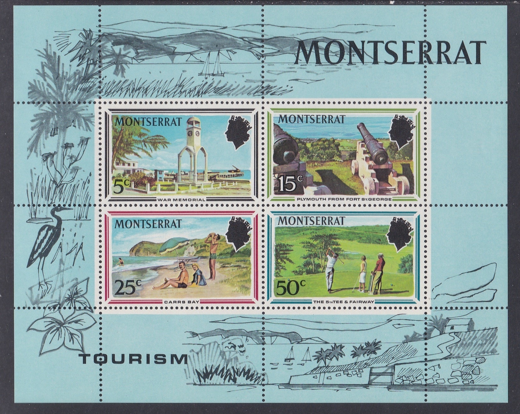 251a Tourism SS MNH | Caribbean - Montserrat, General Issue Stamp ...