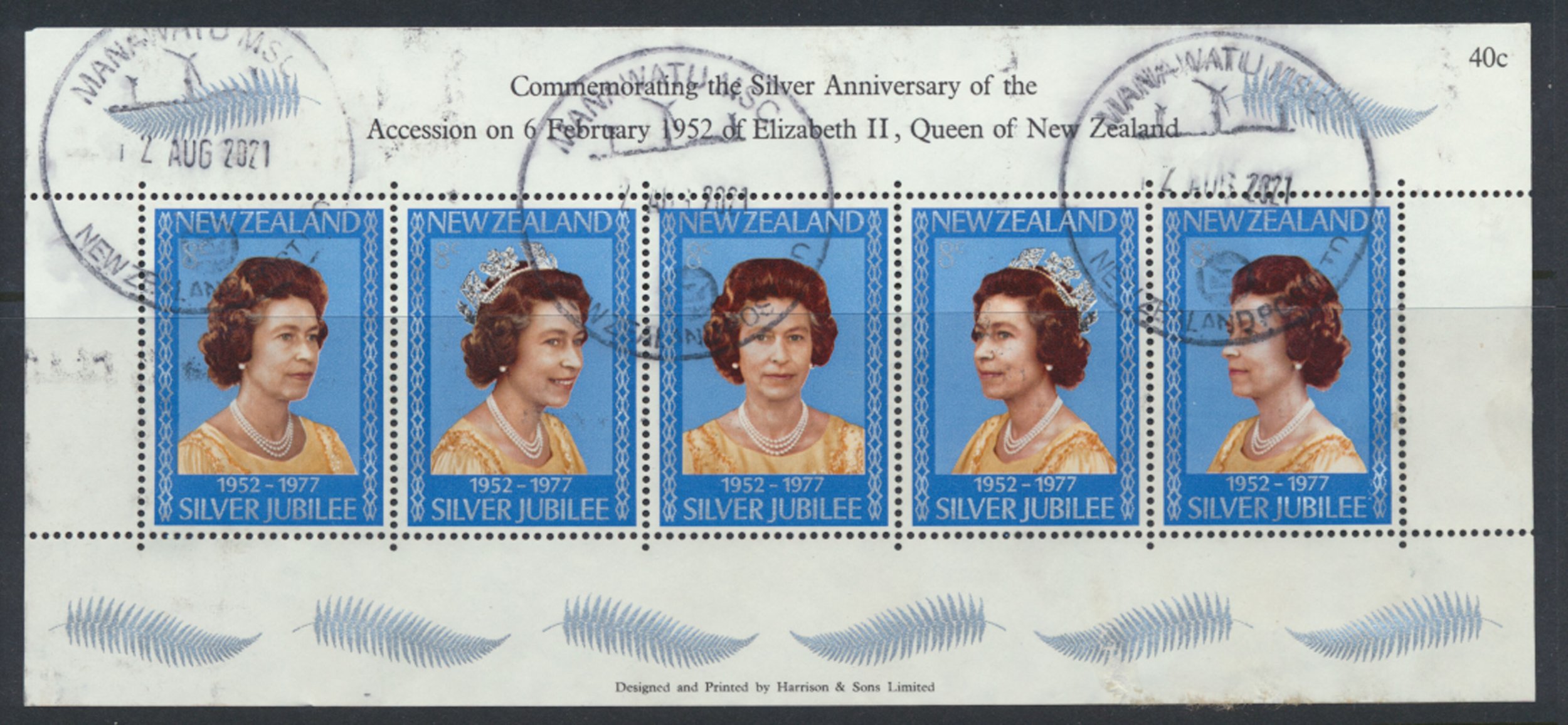 New Zealand Sc# 620 QE II Accession Anniv 1977 see scans and details ...