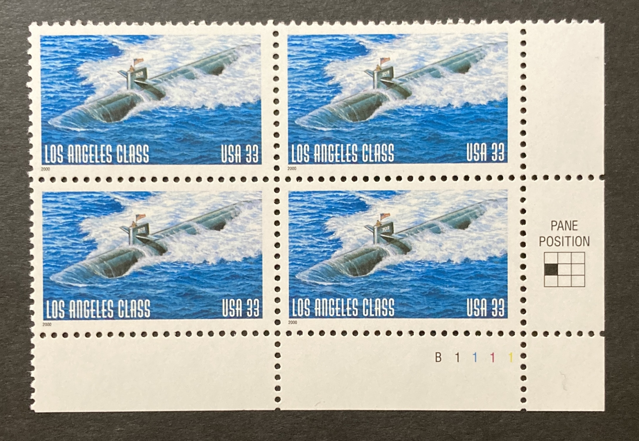 U.S. 2000 #3372 PB, L.A. Class Submarine, MNH(see note). | United ...