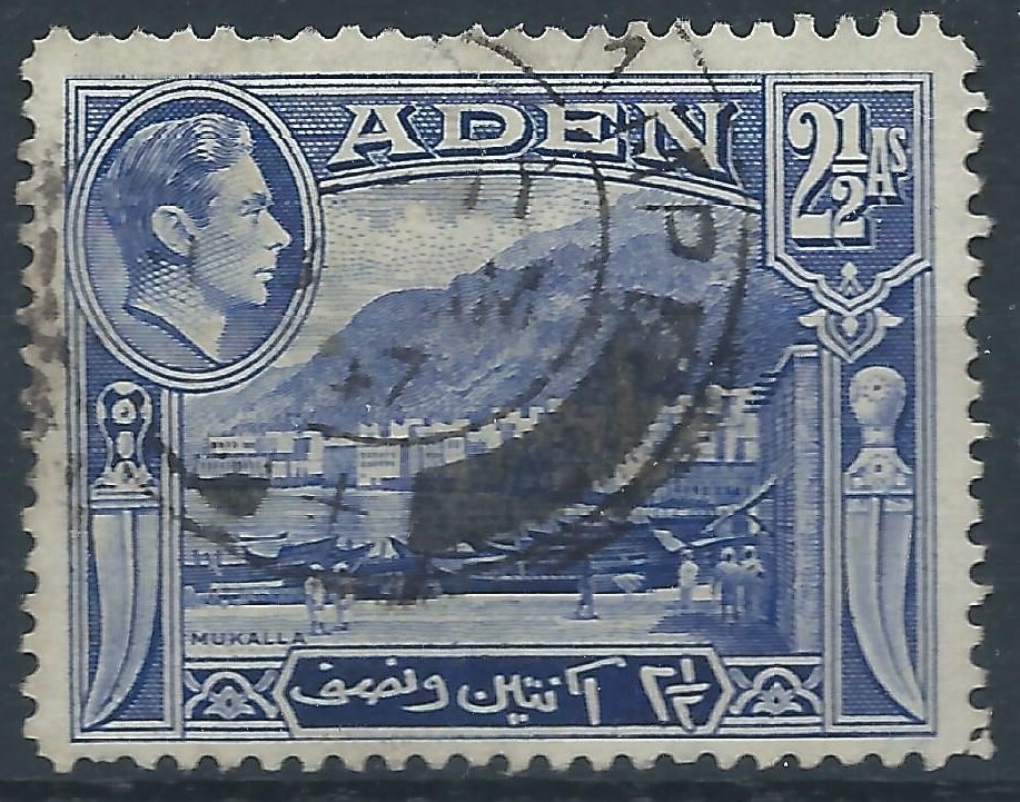 Aden 1939 - George VI 2½a ultramarine - SG21 used | Middle East - Aden ...