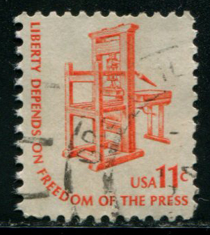 1593 US 11c Freedom of the Press, used | United States, General Issue ...