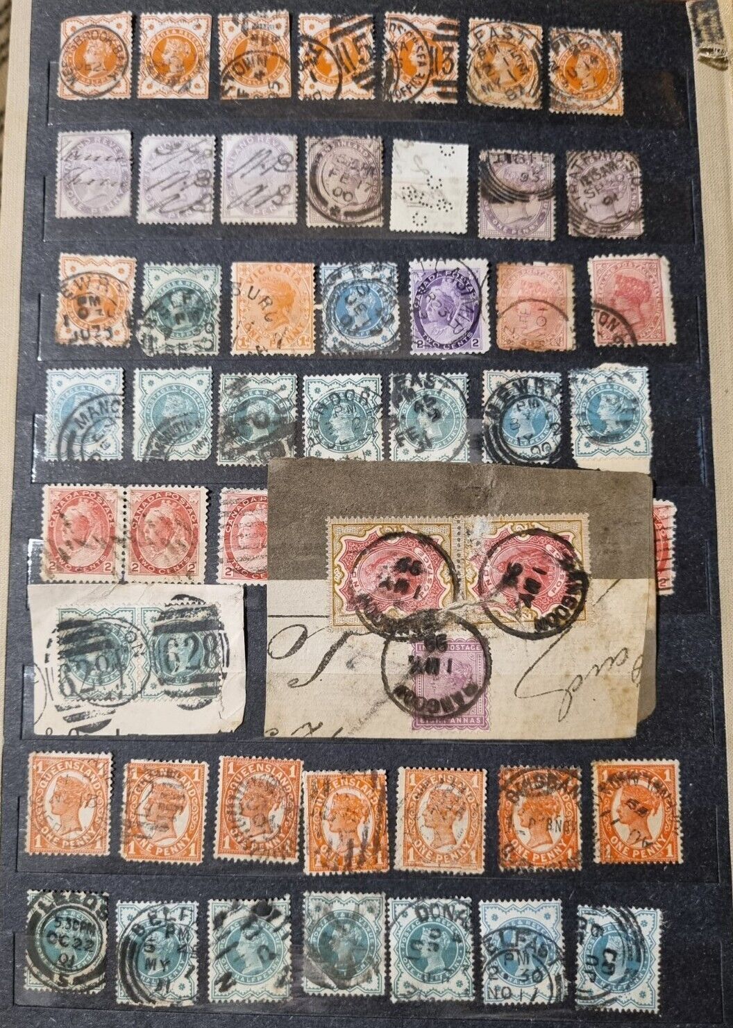 Commonwealth Gb queen victoria big lot of 1800s' stamps. #1503 | Great ...