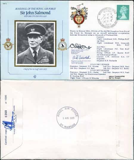 CDM3a RAF COMMANDERS SERIES John Salmond Signed Capt Moore and Wg Cdr ...