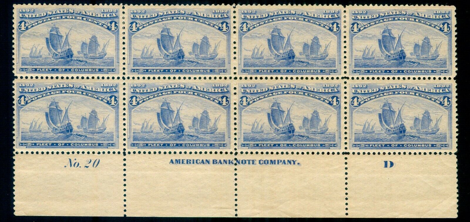 US Stamps #233 Plate Block Mint OG H VF LOT #70145 | United States ...