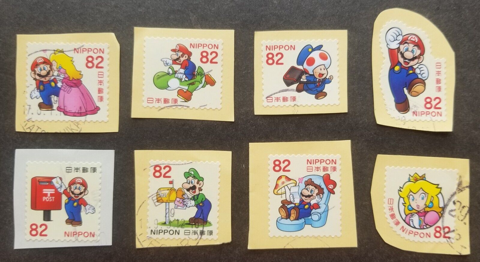 *FREE SHIP Japan Cartoon Super Mario 2017 Animation (stamp 8v) USED #5 ...