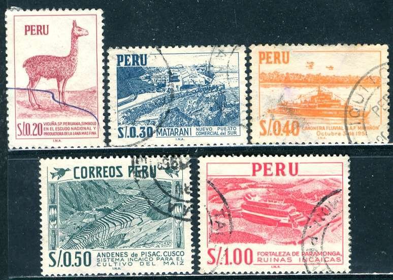 Peru; 1966: Sc. # 497-501: O/Used Cpl. Set | Central & South America ...